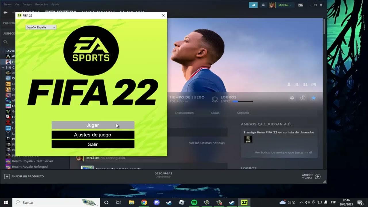 Tutorial de como solucionar error NO ABRE FIFA 22/23 en steam - YouTube
