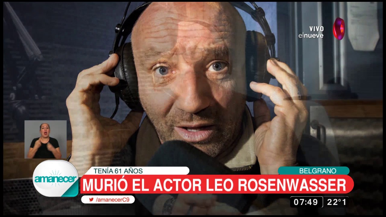 Murió el actor Leo Rosenwasser - YouTube