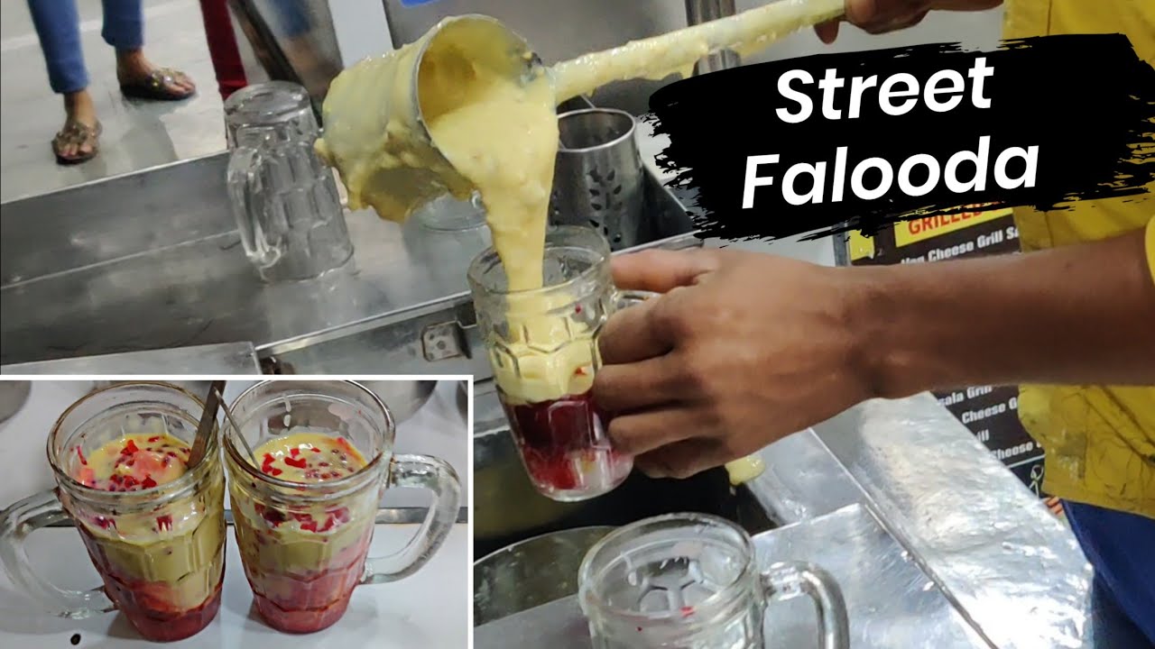 falooda street food | how to make falooda | indian street food falooda ...