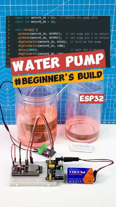 ESP32 Wtaer Pump Project#arduino #electronics #engineering #electricalengineer #esp32 # ...