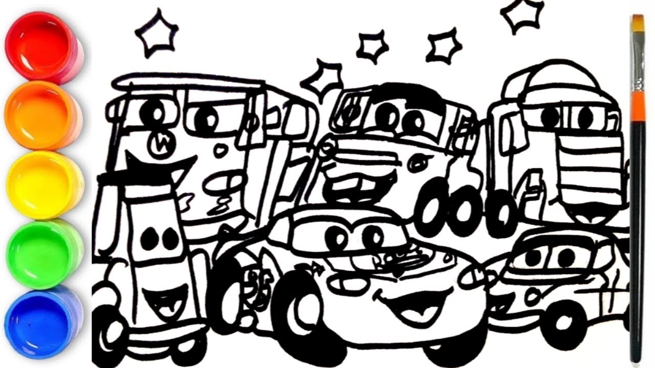 How to draw Pixar Cars | Drawing Lightning McQueen | Lightning McQueen ...