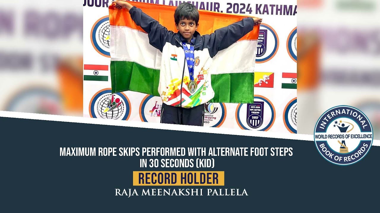 MAXIMUM ROPE SKIPS PERFORMED WITH ALTERNATE FOOT STEPS IN 30 SECONDS ...
