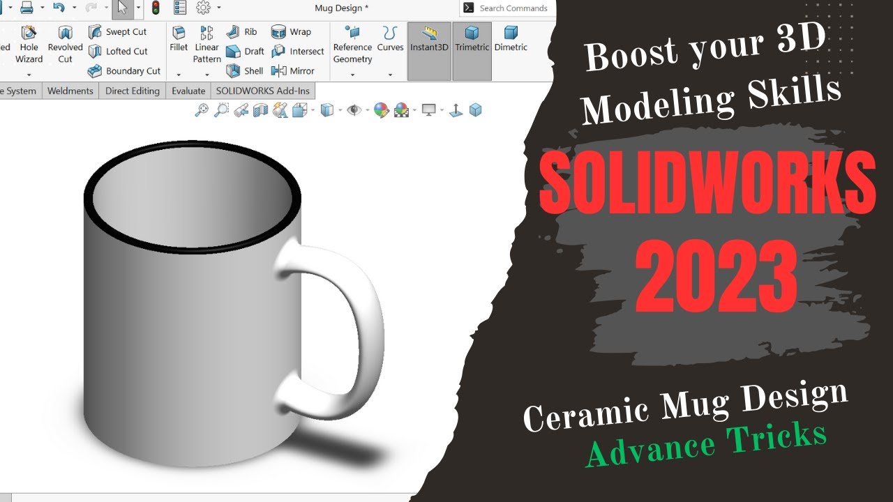 Mug Design in SolidWorks 2023 | SolidWorks Tutorial | Professional ...