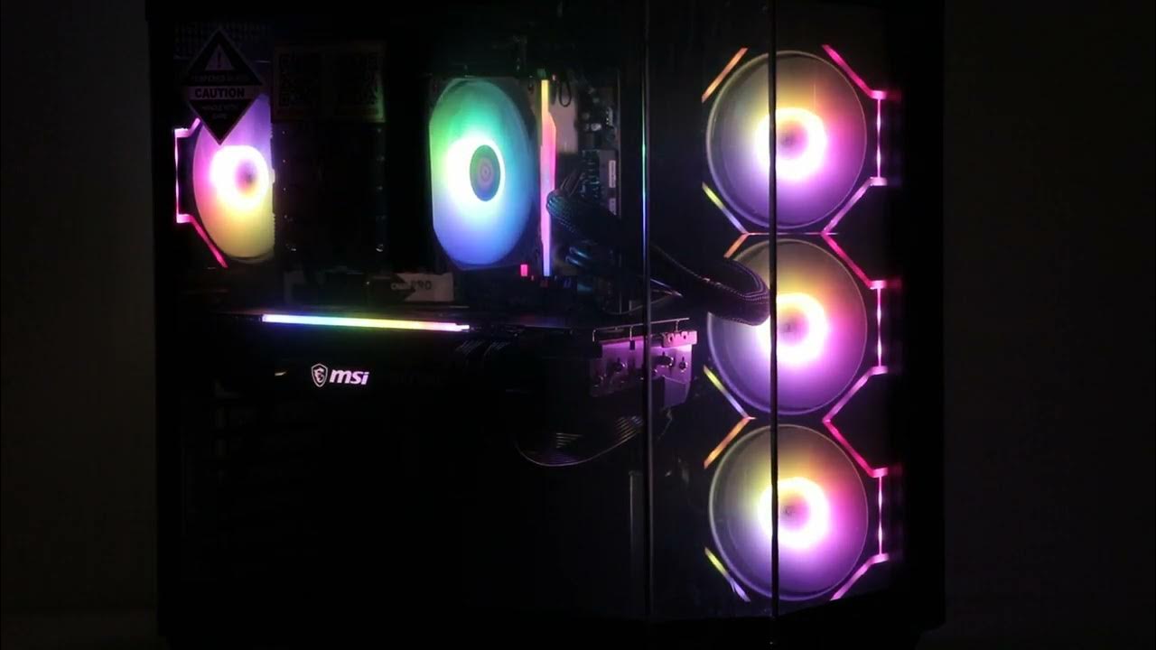 강화유리 + 화려한 ARGB 팬으로 튜닝(darkFlash DQX80 ARGB BTF) - YouTube