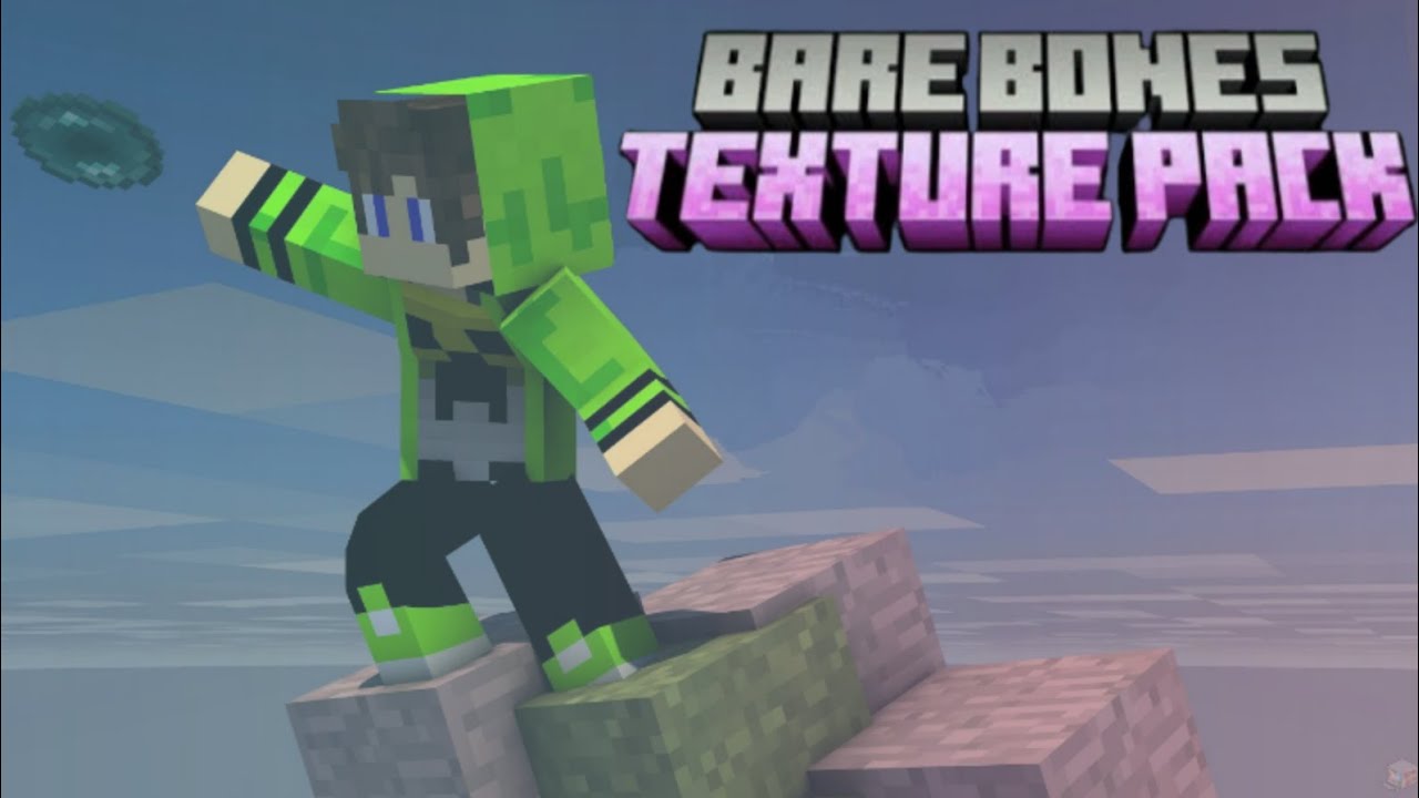 How to Get Barebones Texture Pack on Minecraft PE - YouTube