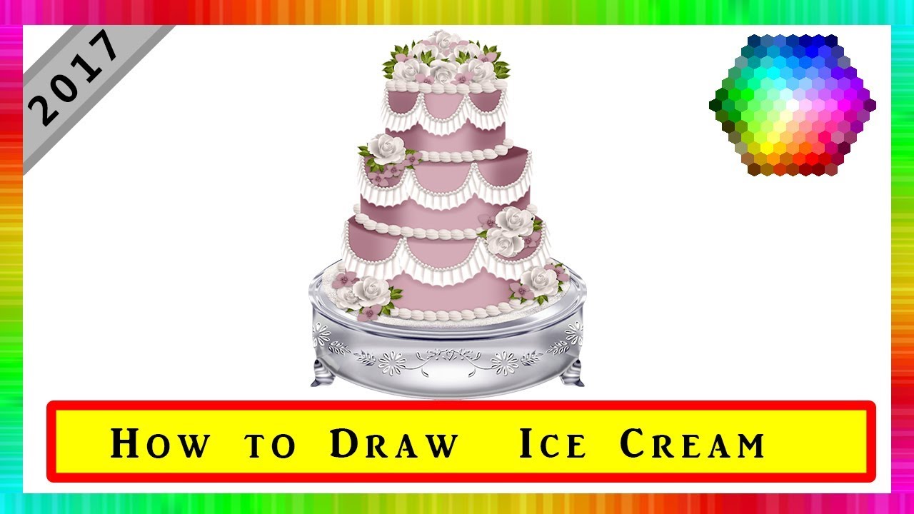 How to Draw Wedding Cake Coloring Pages | Kids Learn Drawing | Art ...