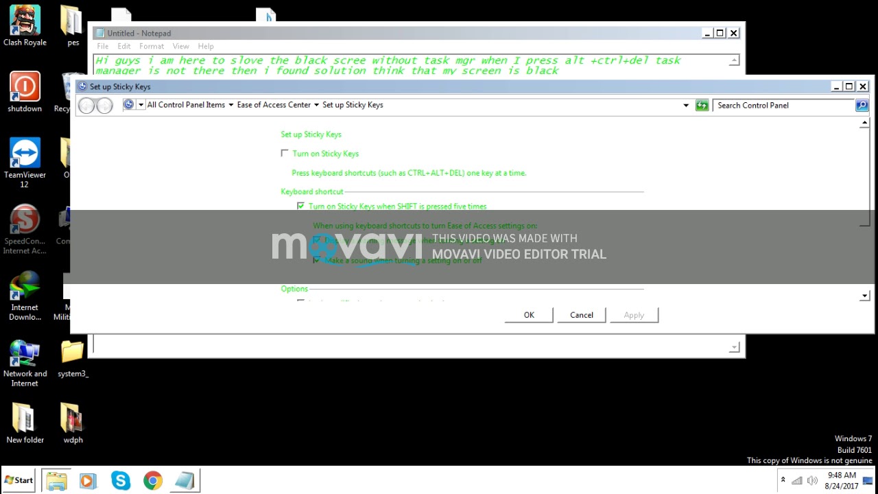 How to fix black screen without going to task manager - YouTube