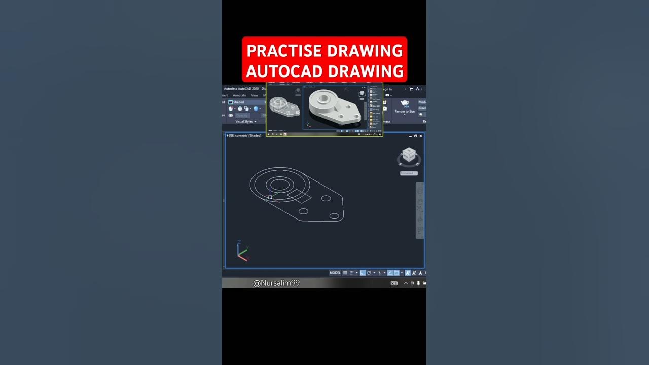 PRACTISE DRAWING | AutoCAD Drawing - YouTube