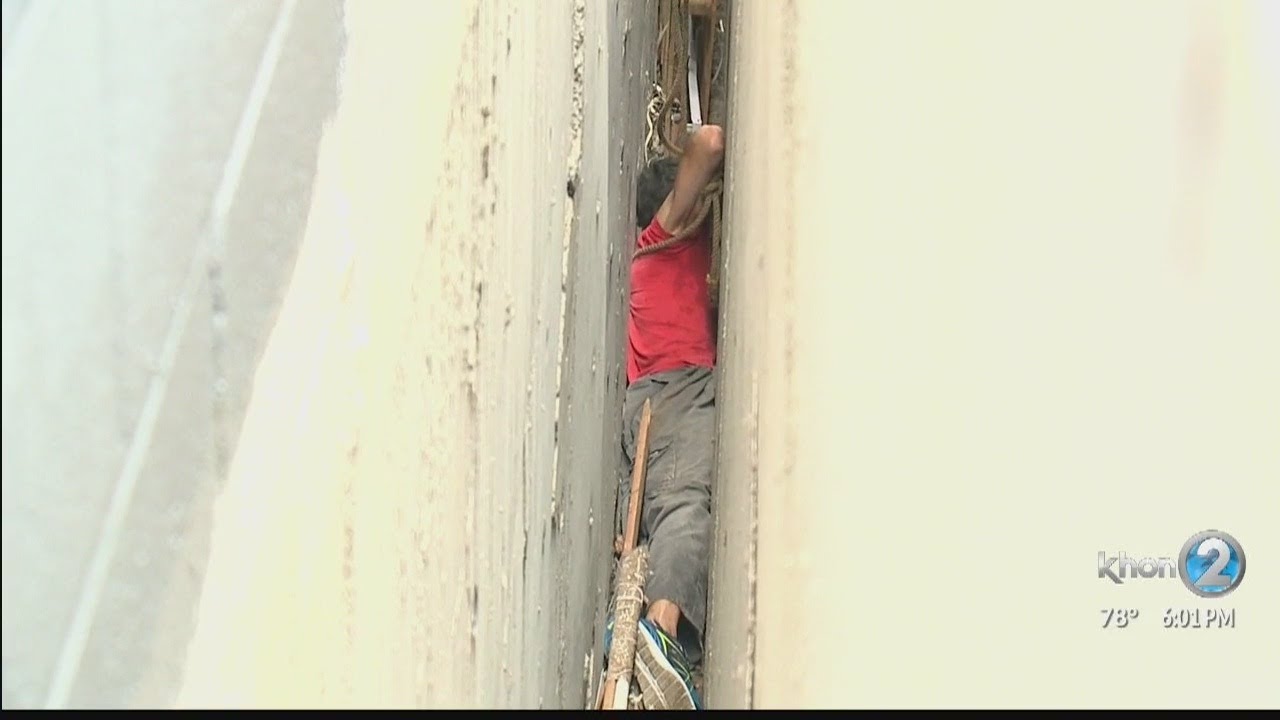 Man stuck between walls says he thought he wasn't going to make it ...