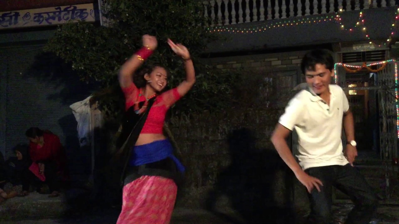 Kushal Gurung and Muskan Gurung performing on Gurung song - Bhailo 2073 ...
