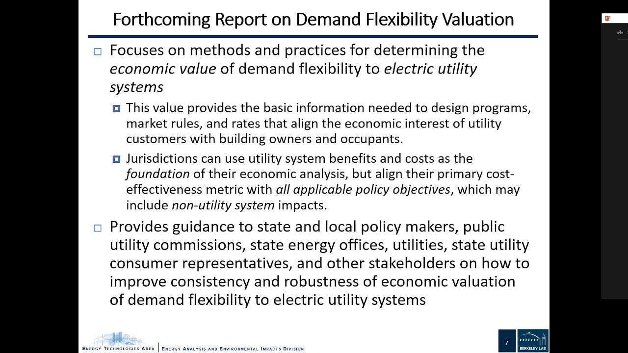 Valuing Demand Flexibility for Electric Utility Systems - YouTube