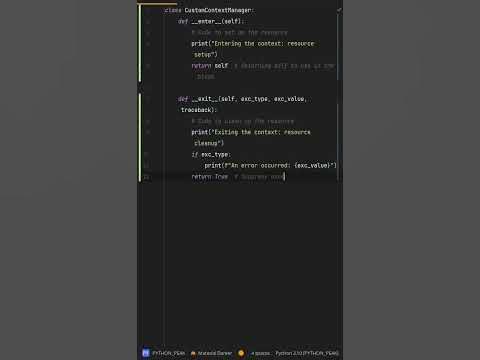 How to Create a Custom Context Manager? Unlock Python #secrets with Custom Context Managers ...