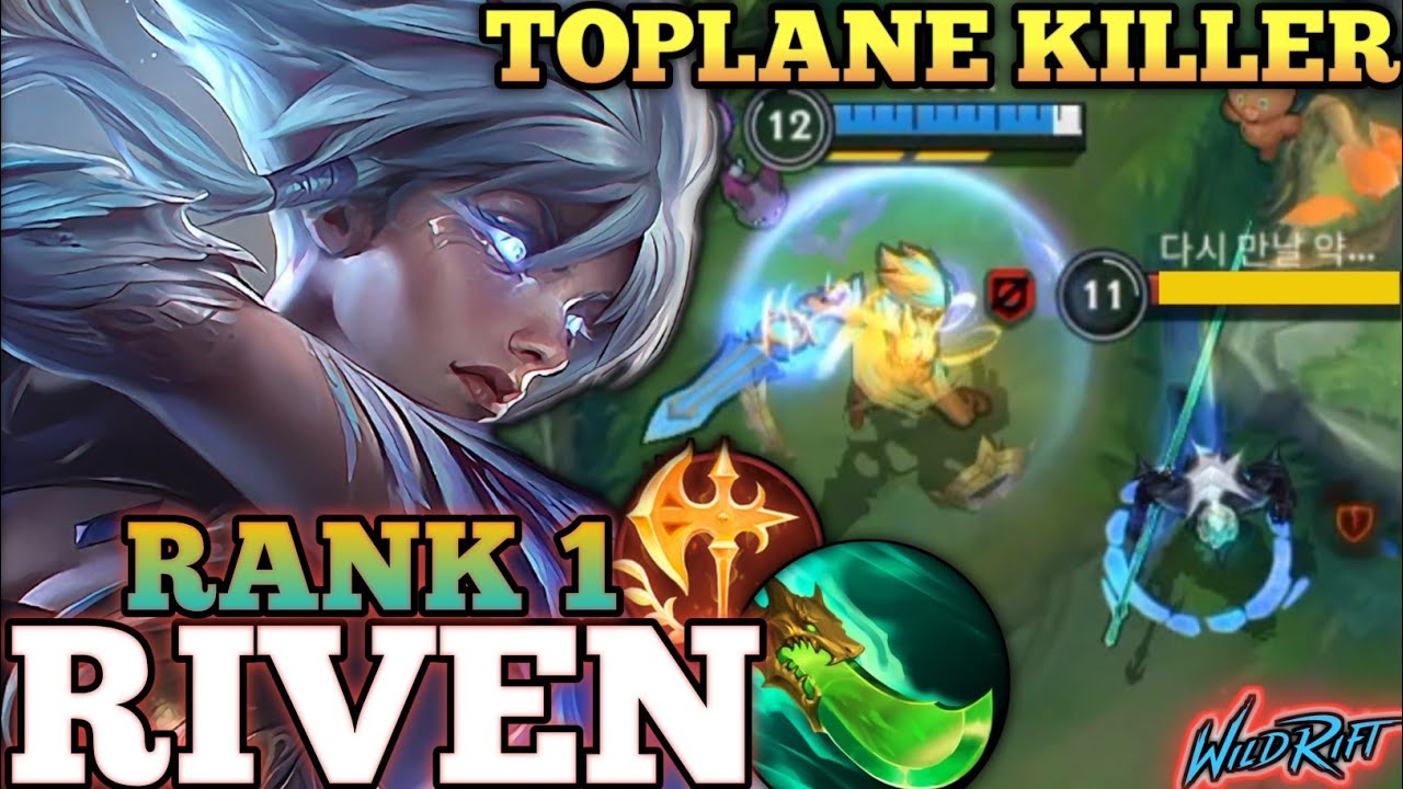 RIVEN TOPLANE KILLER MVP PLAY! OVERPOWER META BUILD ABUSE - TOP 1 ...