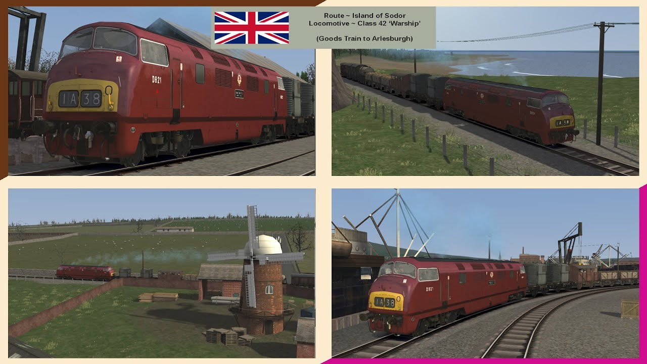 Driving a Class 42 'Warship' (Diesel 10's basis) on the Island of Sodor ...