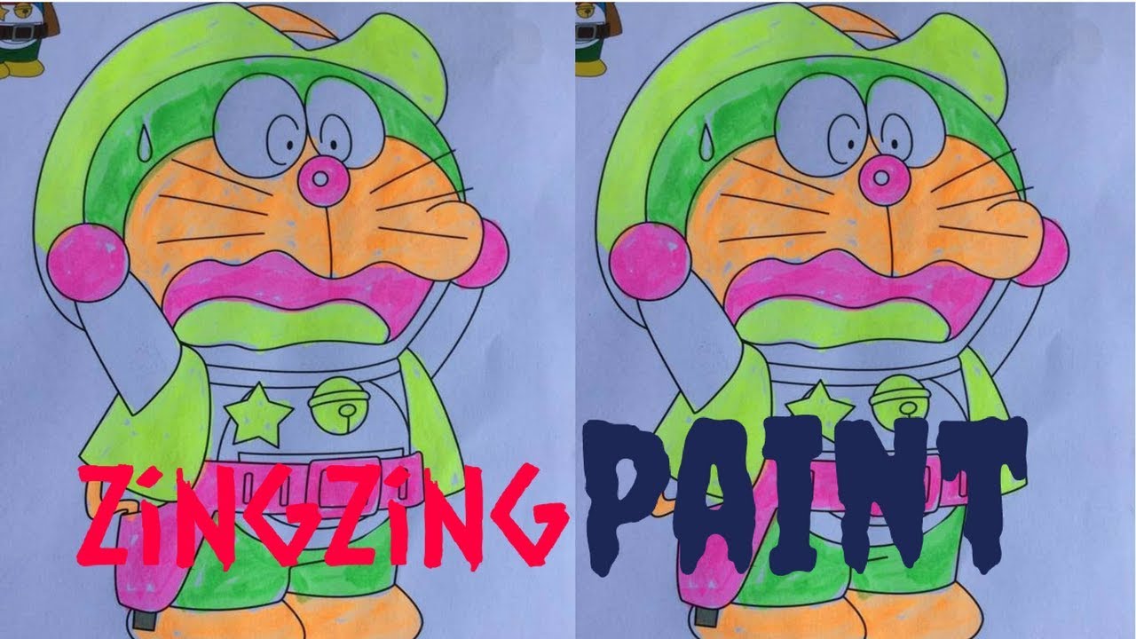 How To Draw Doremon - Drawing Kid [ZingZing Paint] - YouTube