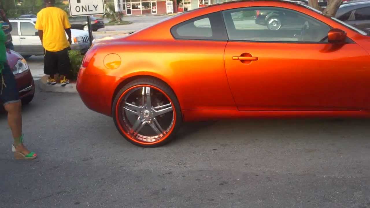 CANDY ORANGE INFINITI G35 ON DEM ASANTI'S!! - YouTube
