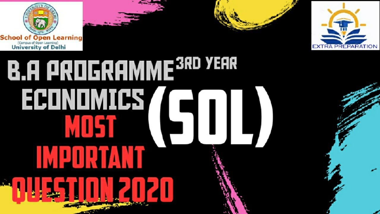 BA Programme 3rd Year ECONOMICS IMPORTANT QUESTIONS 2020 YouTube ba-programme-3rd-year-economics-important-questions-2020-youtube