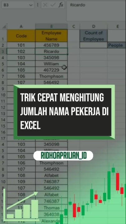 Trik cepat menghitung jumlah nama pekerja di excel #exceltips #exceltutorial #exceltricks #excel ...