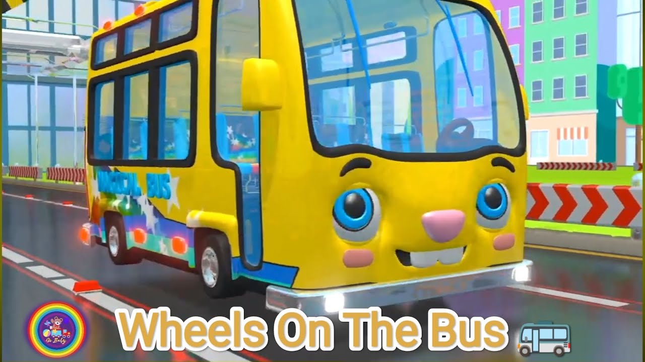 Wheels on the Bus go Round & Round| Wheels on the Bus | Nursery Rhymes ...