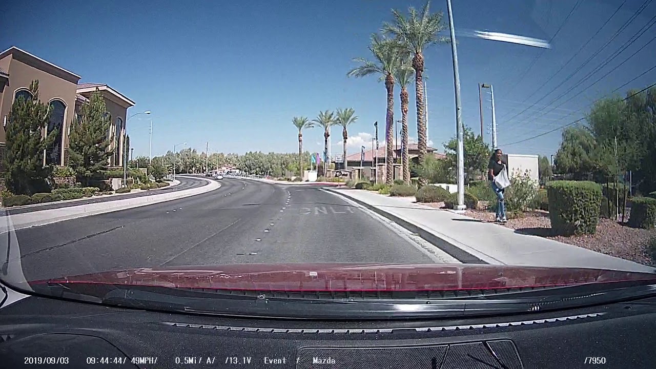 Hitting curb, front view - YouTube