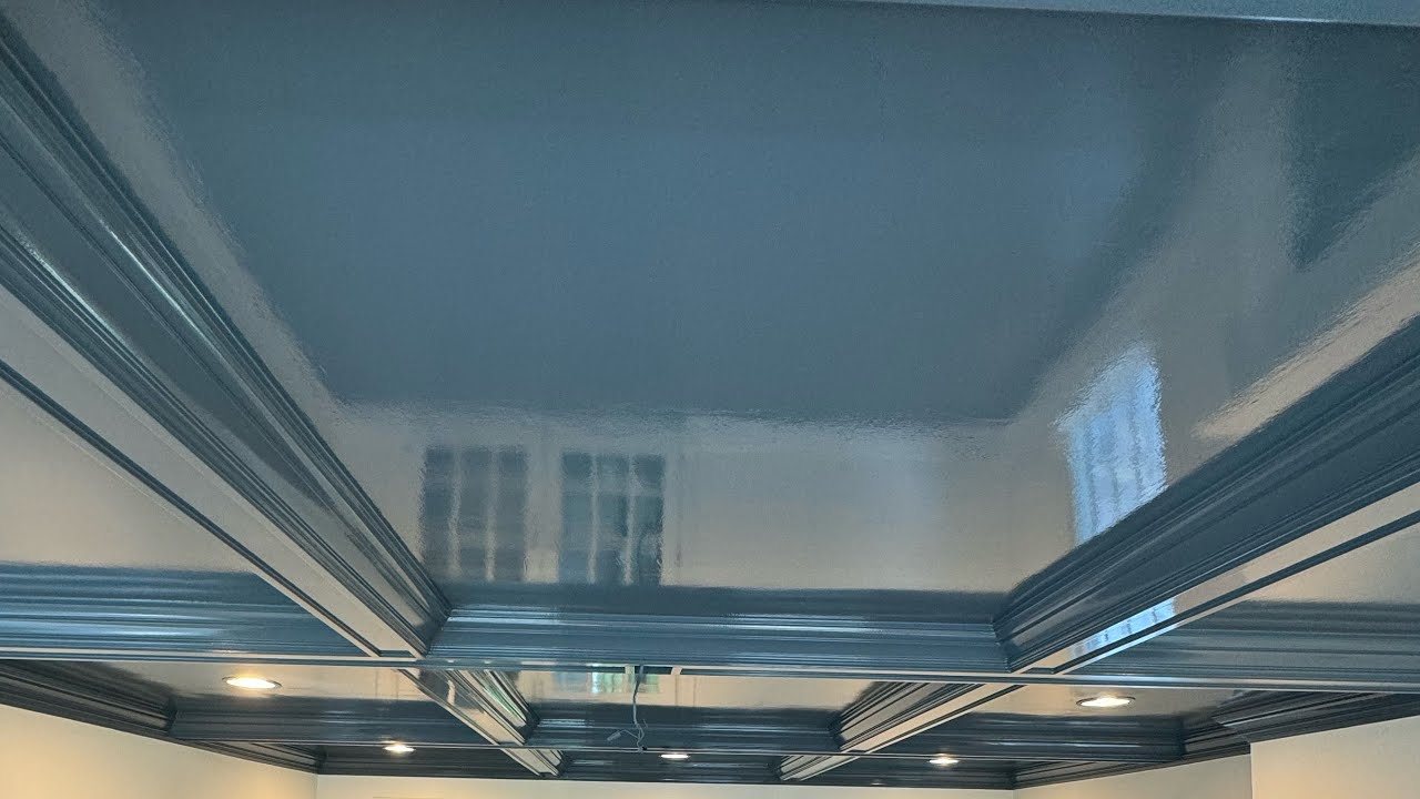 HIGH GLOSS LACQUER CEILING!!!! - YouTube