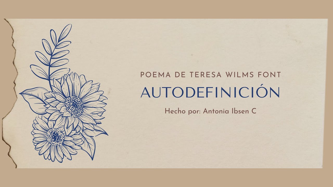 Autodefinición | Antonia Ibsen - YouTube