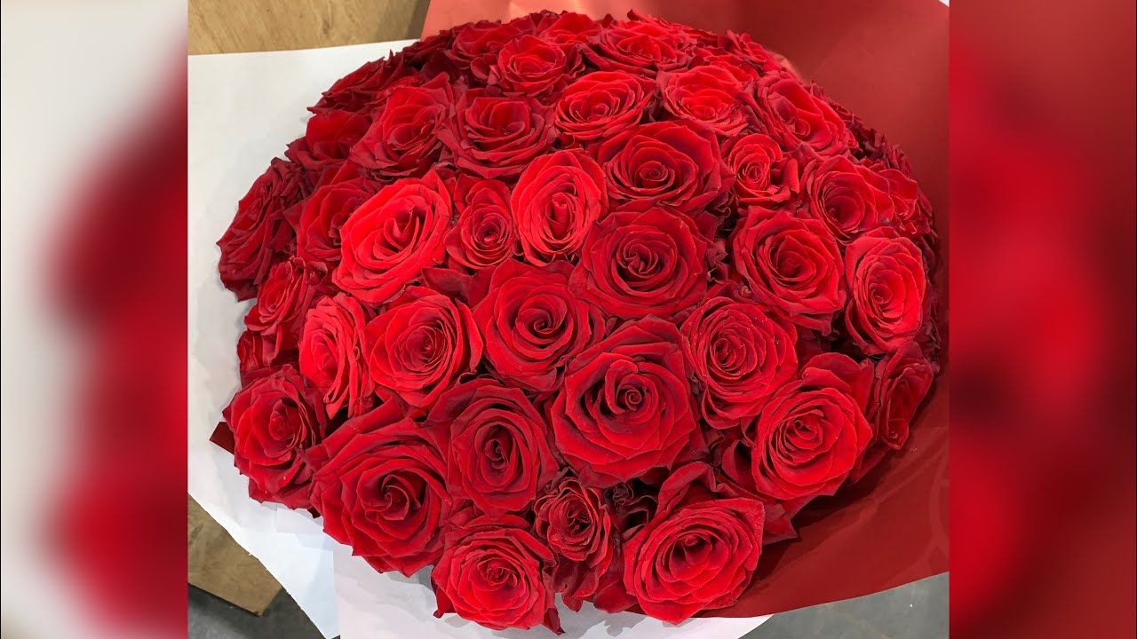 Bouquet d’amour / bouquet de roses rouges / bouquet of love - YouTube