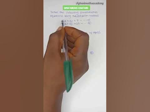 HOW TO SOLVE SIMULTANEOUS EQUATIONS USING SUBSTITUTION METHOD - YouTube