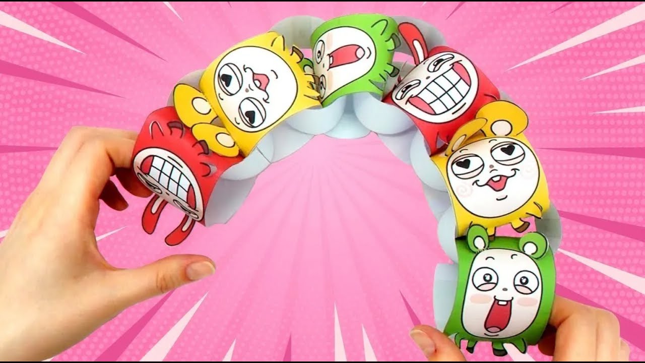 DIY Making PAPER CHAIN TOY / 종이체인 인형 만들기! - YouTube