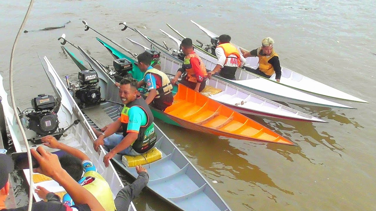 Babak Penyisihan ke2 Lomba Balap Perahu Ketinting Race Muara Wis ...