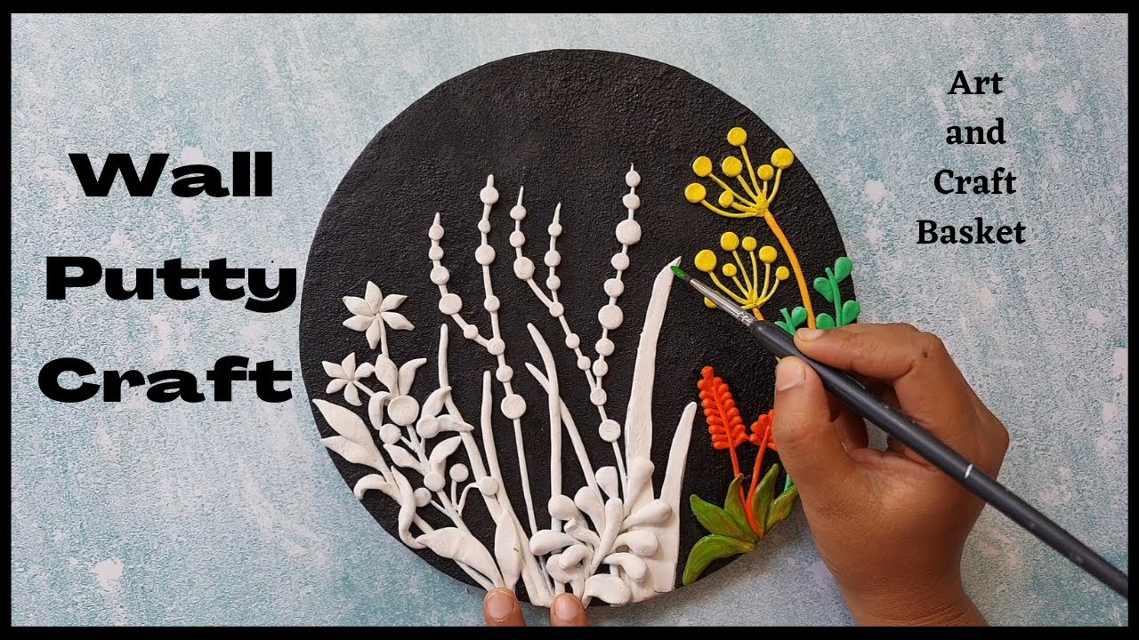 Wall Putty Craft | Wall Putty Home Decor Ideas | Wall Hanging Item ...