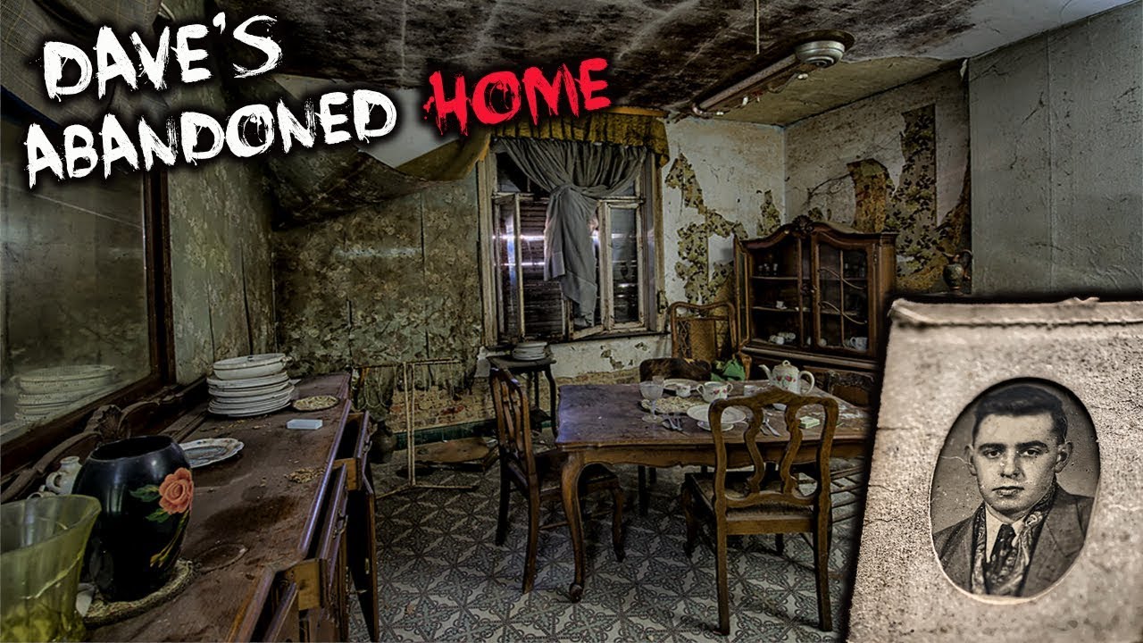 Exploring Dave's ABANDONED HAUNTED HOUSE Fully Furnished *UNCUT FOOTAGE ...