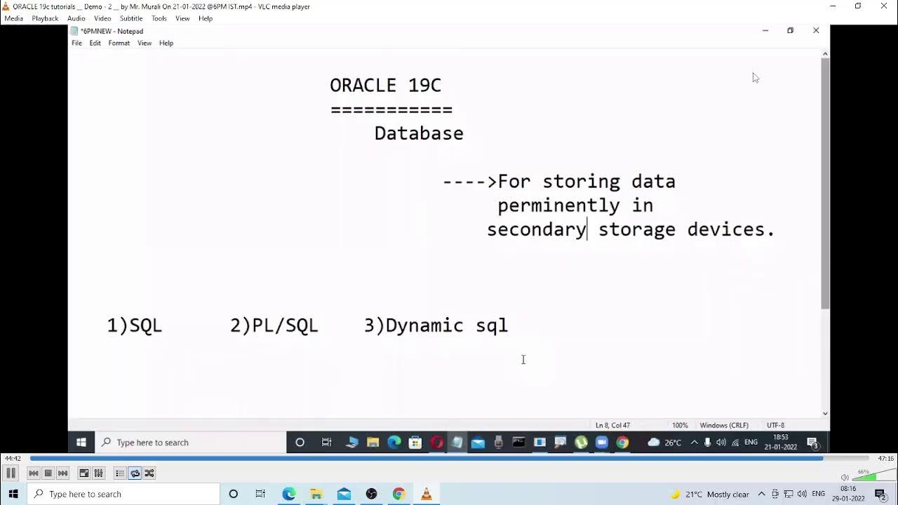 ORACLE 19c by Mr. Murali Sir - YouTube