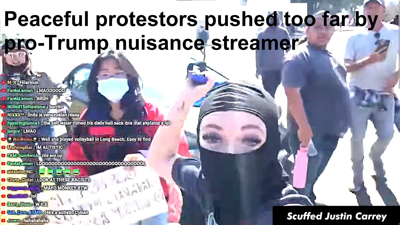 Pro-ICE nuisance streamer Scuffed Justin Carrey agitates peaceful ...