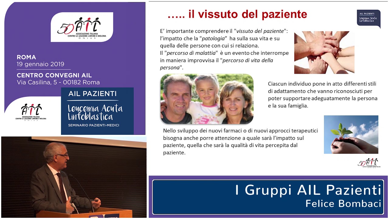 I Gruppi AIL Pazienti – Felice Bombaci (Roma, 19/01/19) - YouTube