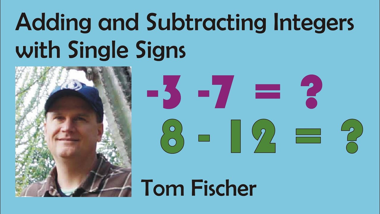 Math: Adding and Subtracting Integers with Single Signs - YouTube