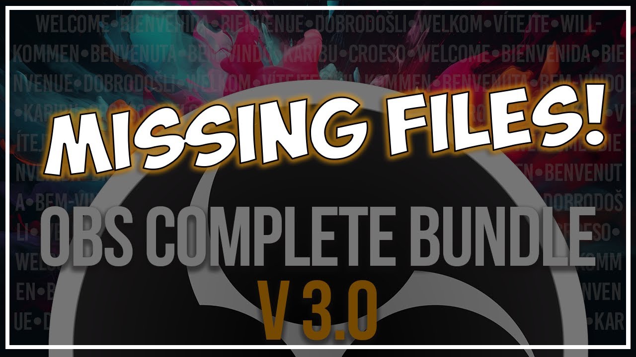 Finding OBS Missing Files - OBS Complete Bundle V3 - YouTube