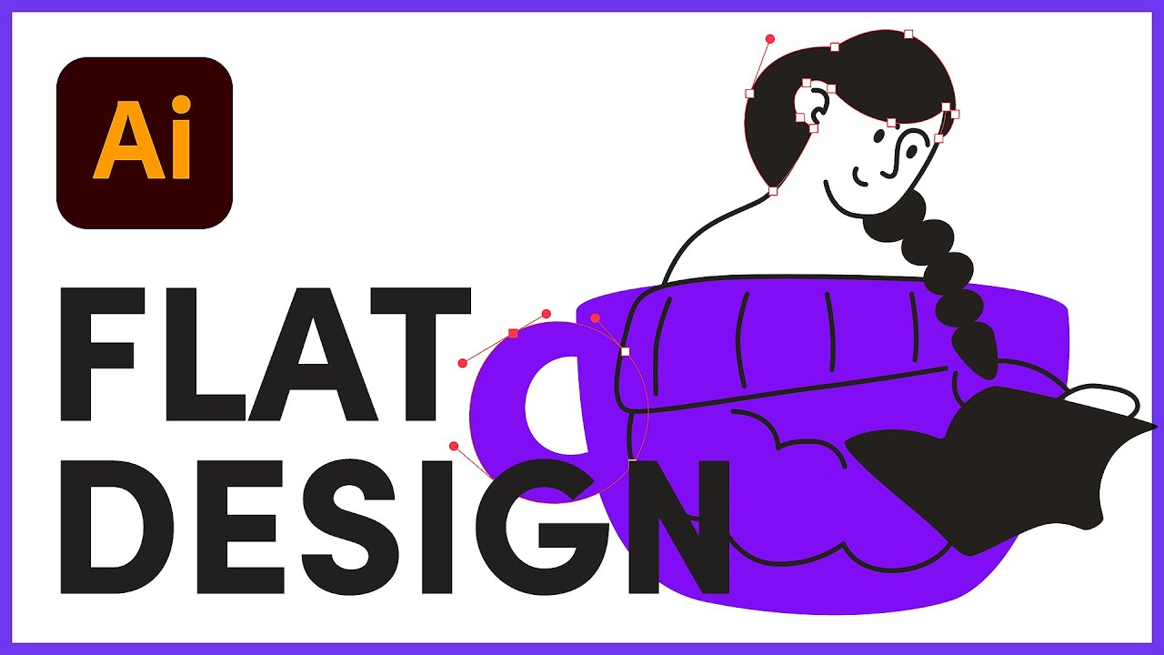 Create a Minimal Flat Character Illustration in Adobe Illustrator - YouTube