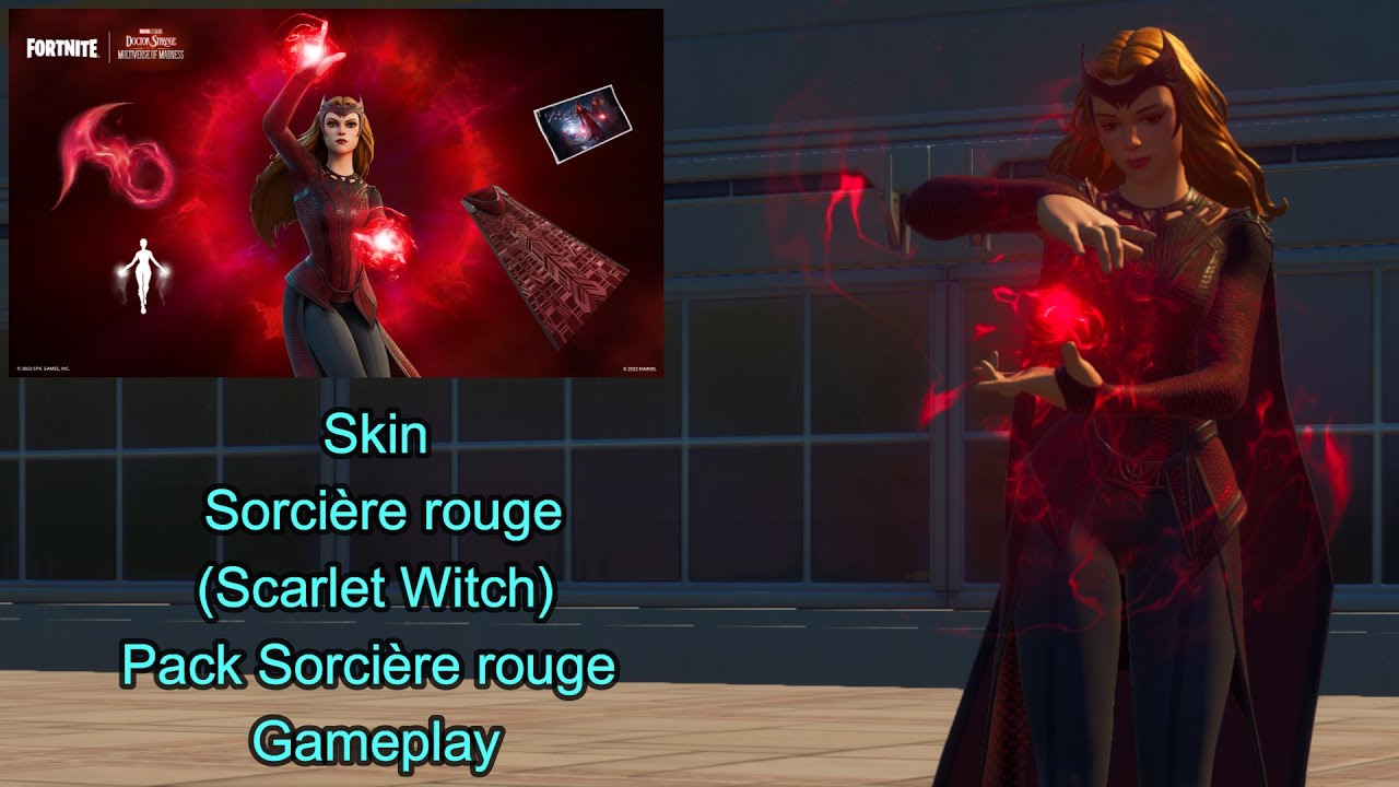 Skin Sorcière rouge (Scarlet Witch) Pack Sorcière rouge Gameplay ...