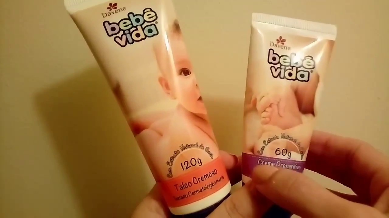 TALCO CREMOSO E CREME PREVENTIVO DE ASSADURAS BEBÊ VIDA (DAVENE) - YouTube