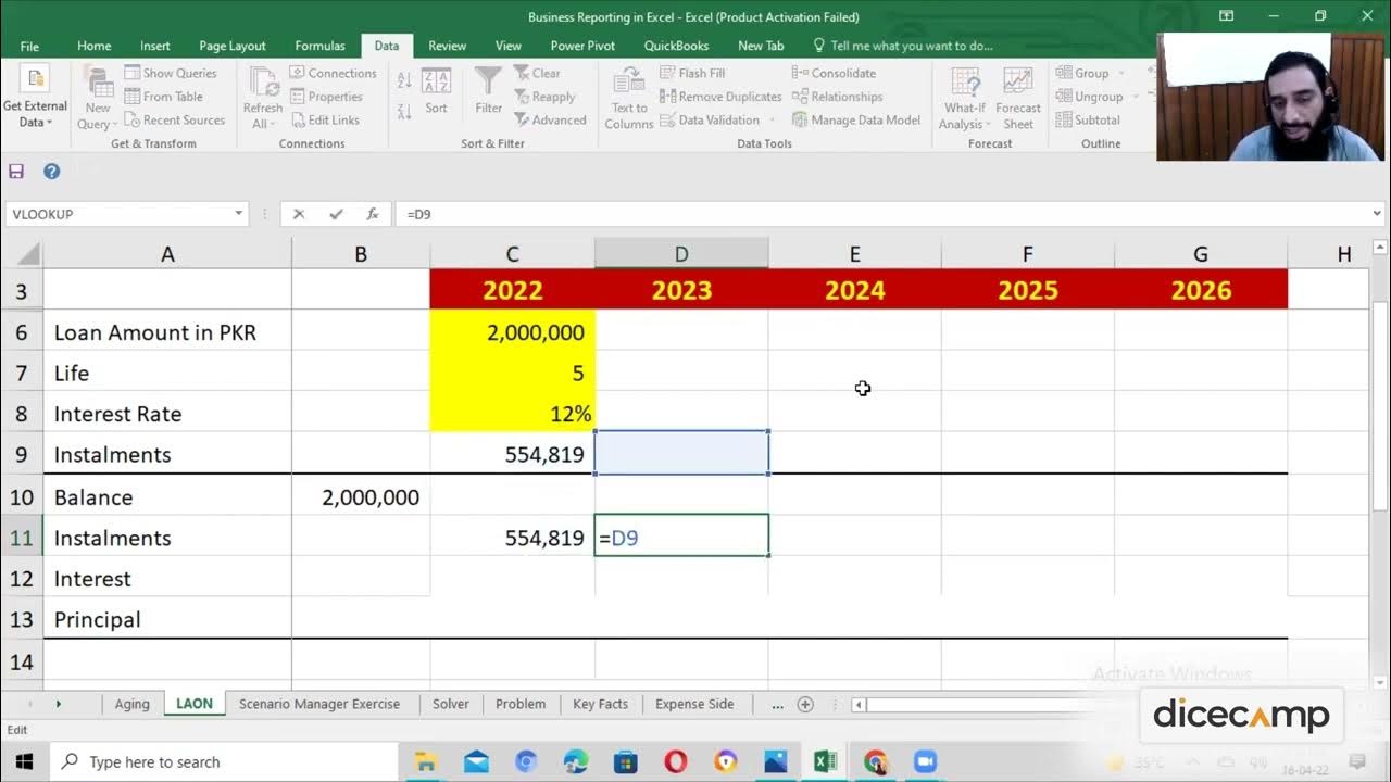04. Yearly Loan Amortization Schedule | Crash Course on Financial Modeling Using Excel - YouTube