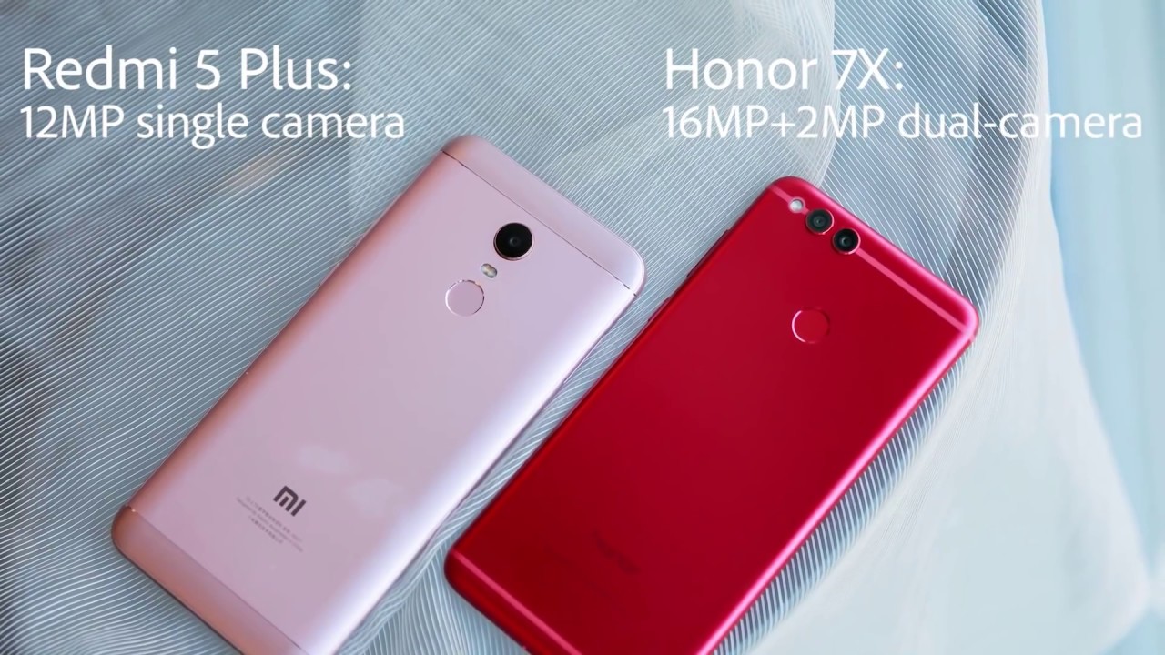 Honor 7x vs Redmi 5 Plus | Appearance & Camera Comparison - YouTube