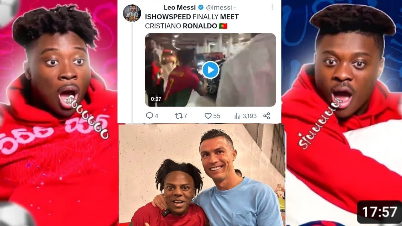 World reaction to ishowspeed meet Cristiano Ronaldo - YouTube