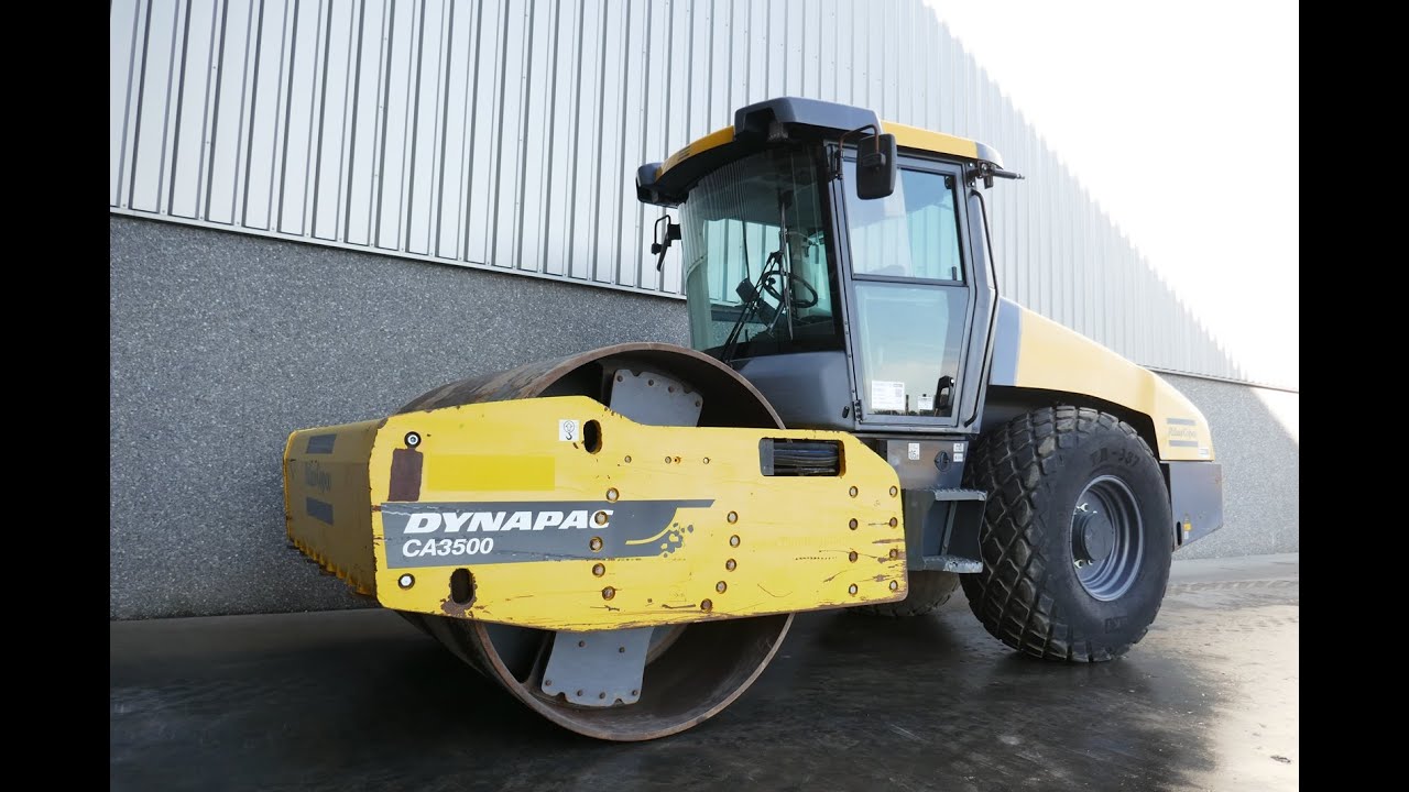 Demonstration video Dynapac CA3500D single drum roller - YouTube