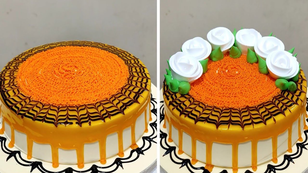 How To Make | Butter Scoch Cake | Flawer Decoration Cake | Fancy ...