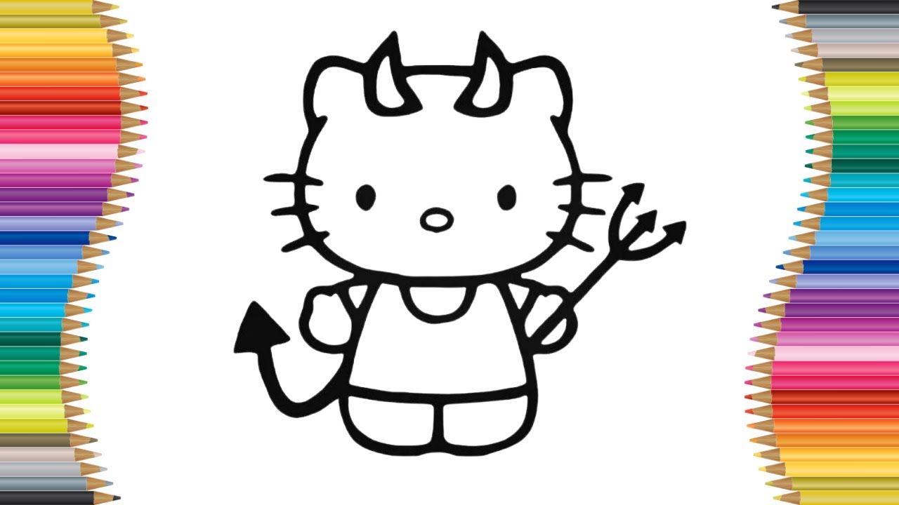 How to draw a cute hello kitty 🐱🐱Step by Step || hello kitty🐱 Drawing ...