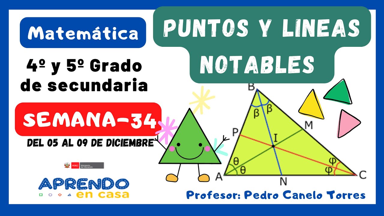 APRENDO EN CASA - "PUNTOS Y LINEAS NOTABLES" - 4to y 5to de Secundaria ...