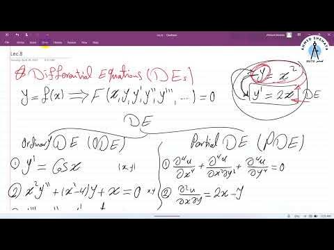 Linear Algebra | Lec. 7 | Differential Equations (I) - YouTube