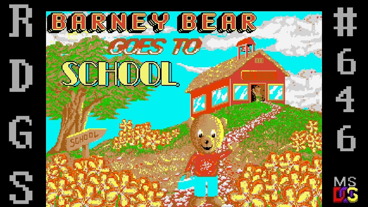 Random DOS Game Show #646: Barney Bear Goes To School (1992) - YouTube