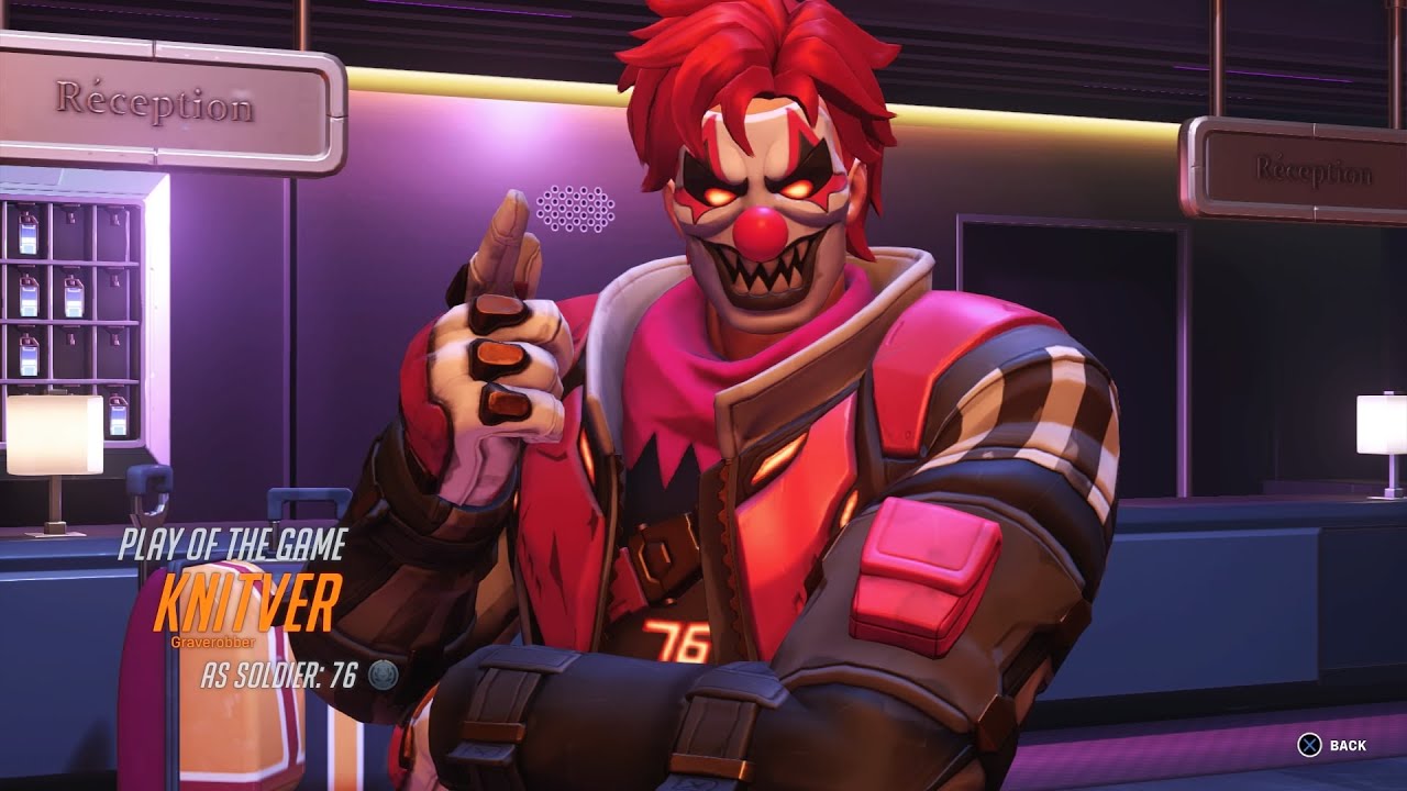 Overwatch 2 - My Soldier 76 Crimson Clown First POTG - YouTube